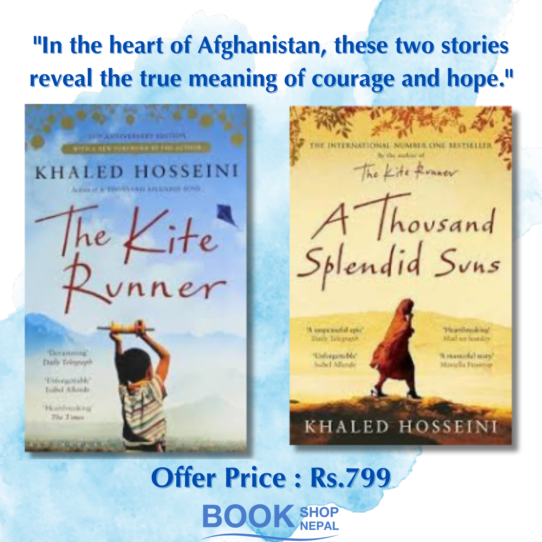The kite runner and A thousand splendid sun by Khaleed Hosseini – My Store